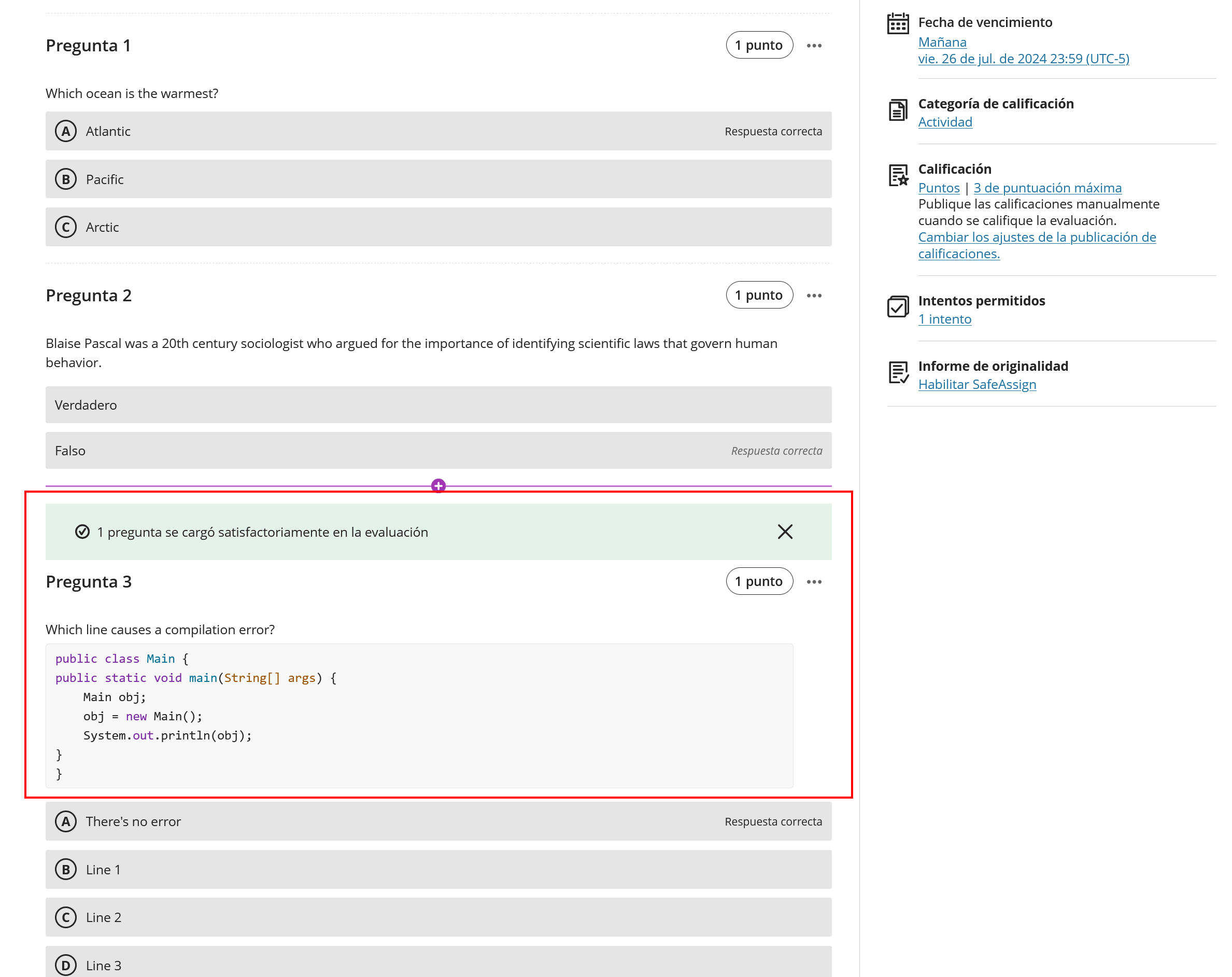 Adding Code Highlighting in Blackboard's Question Import Format